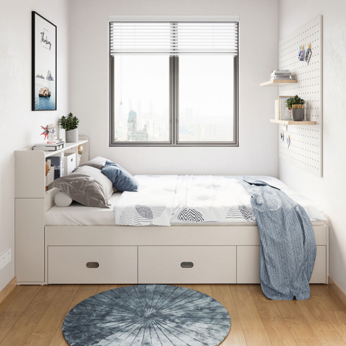 Short queen bed frame with storage store
